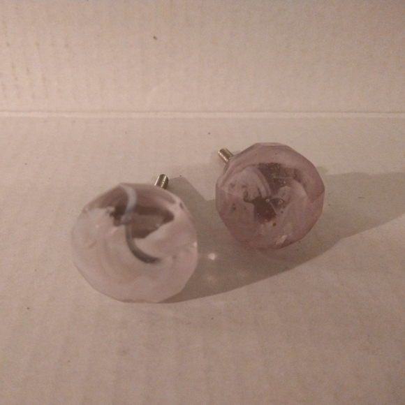 Other | Pale Pink Glass Drawer Or Door Knobs Set Of 2 | Poshmark